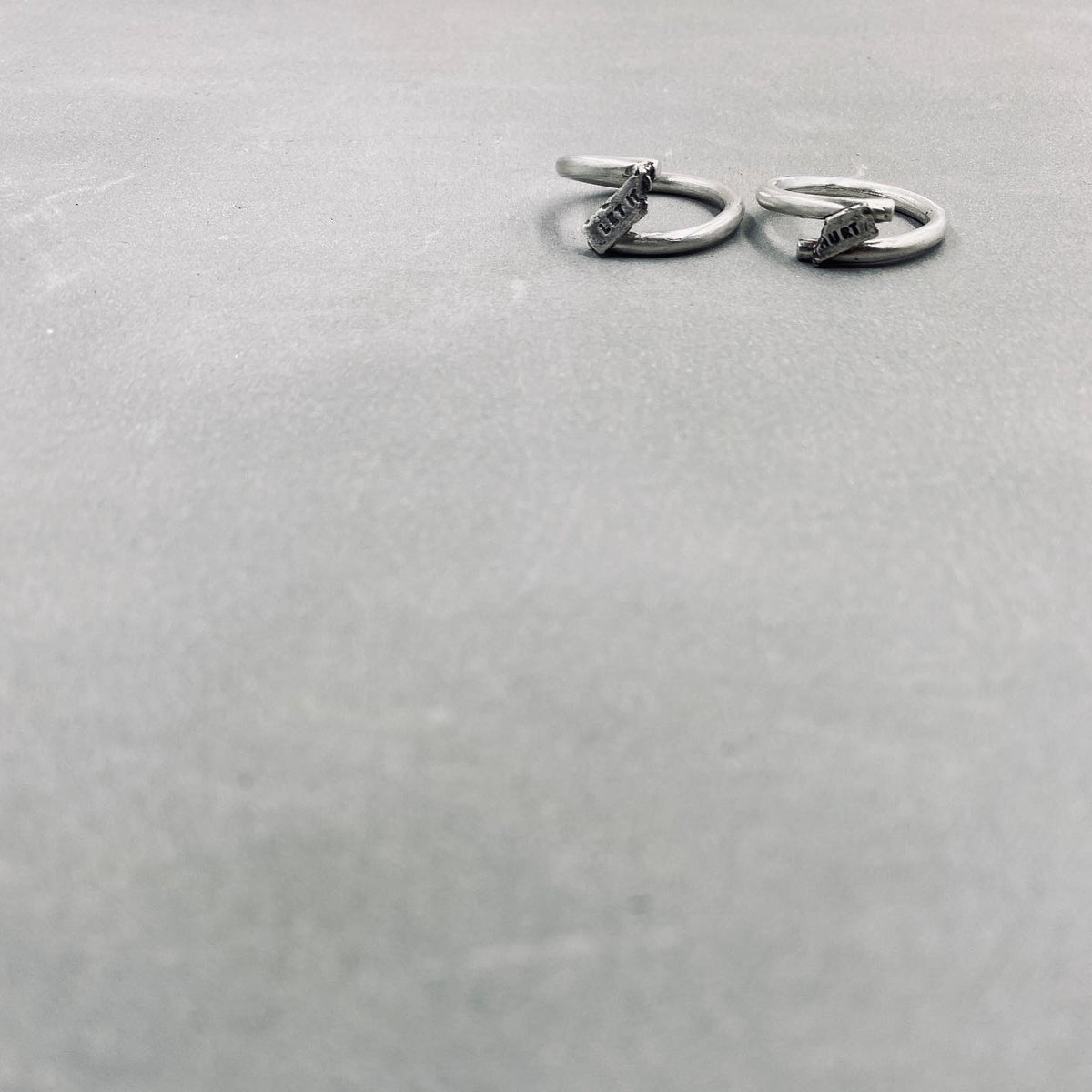 Torn Let it hurt Silver Set Rings – ReminderJSilver